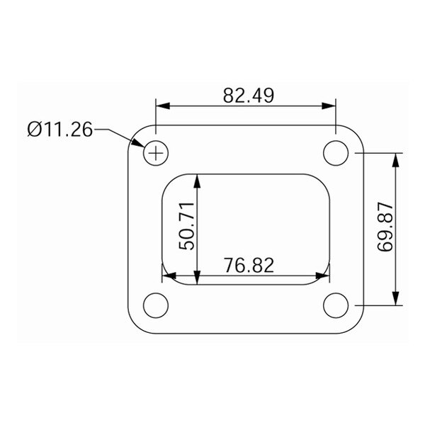 Vibrant T04 Turbo Inlet Flange, Drilled Holes, 1/2" Thick | Verocious ...